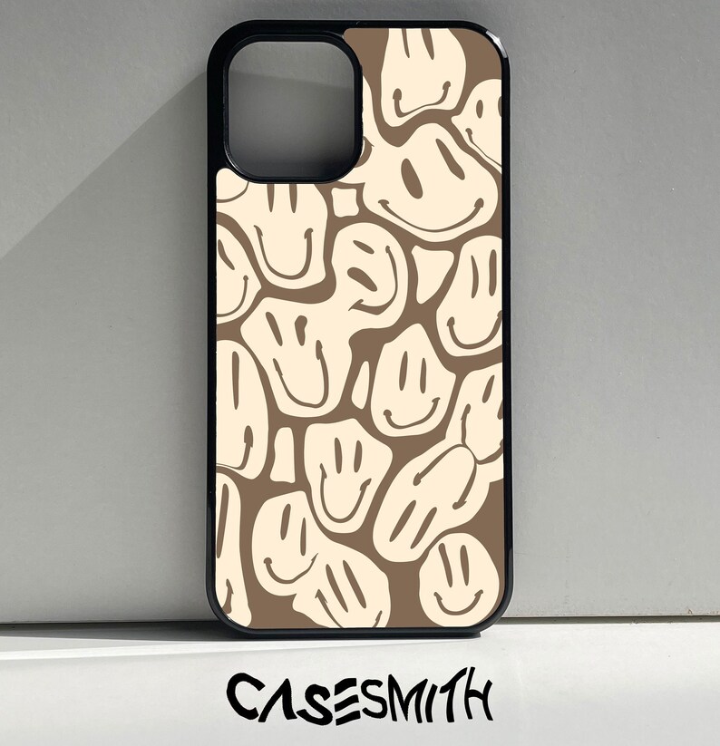 Smiley Face Phone Case Trippy Wavey Drippy Colourful Iphone - Etsy