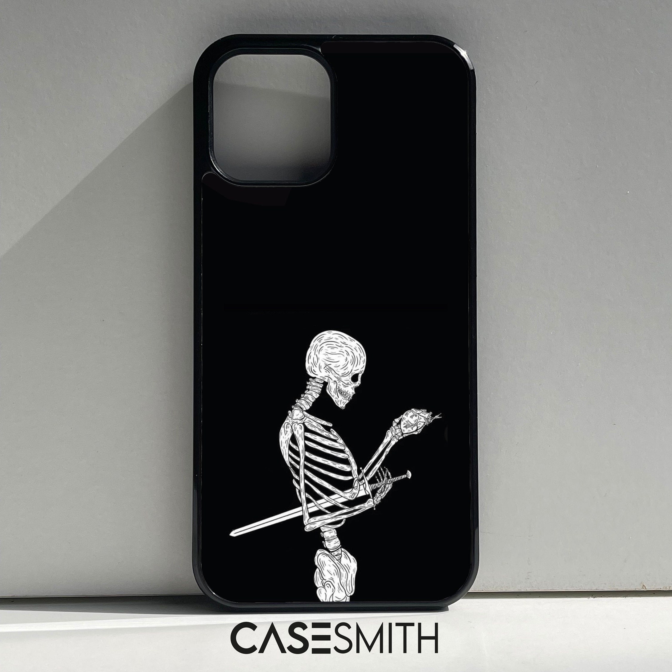 Aesthetic Skeleton Skull Spooky Phone Case iPhone Case Cover for iPhone ...