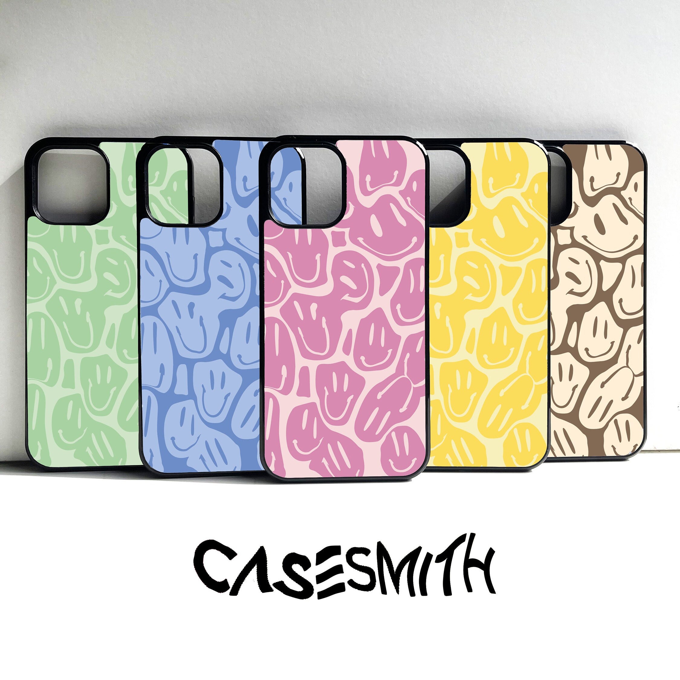 Smiley Face Phone Case Trippy Wavey Drippy Colourful iPhone Case Cover ...