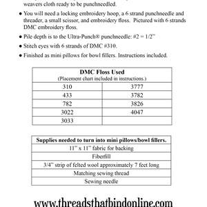 Threads That Bind #733 Let It Snow Punchneedle Pattern - Etsy