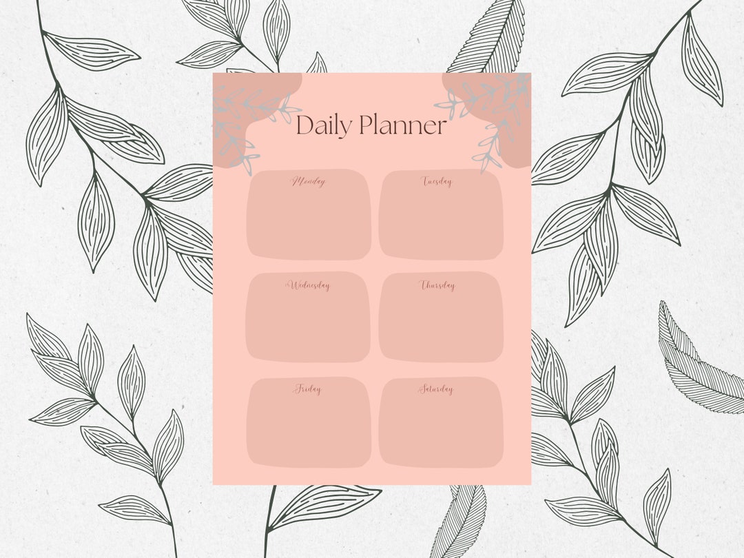 Digital Printable Week Planner - Etsy