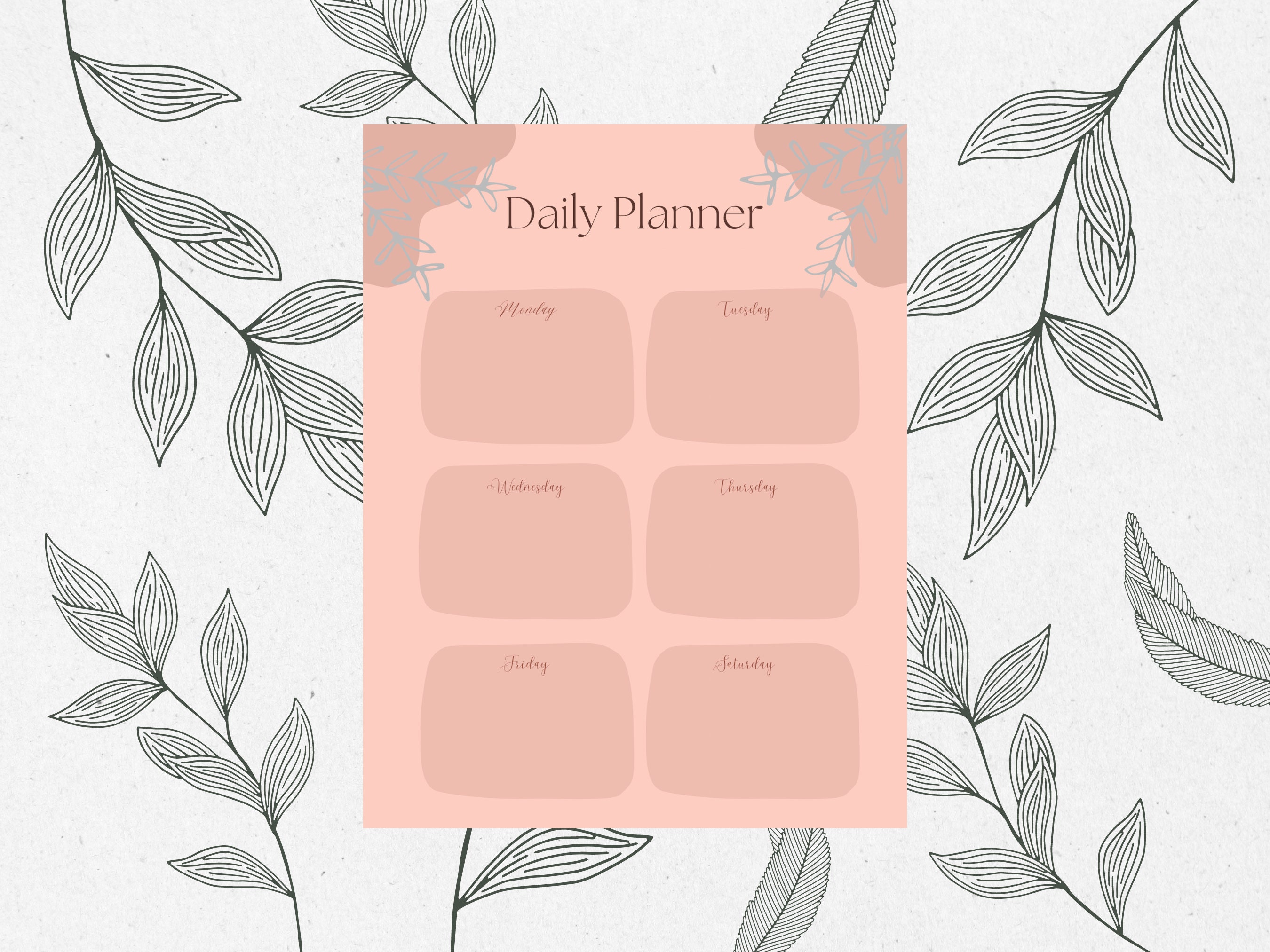 Digital Printable Week Planner - Etsy