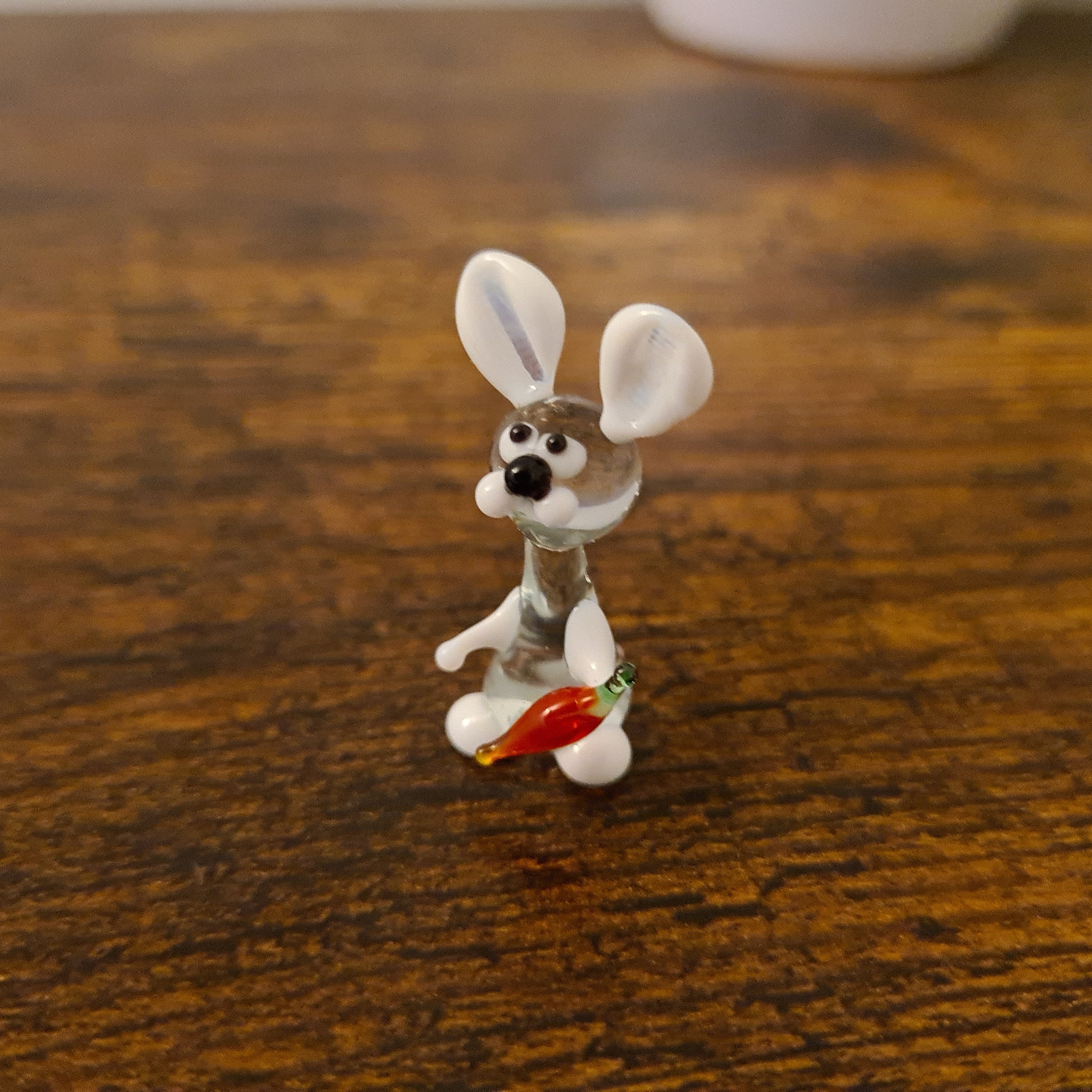 Micro Glass White Rabbit Lampwork Glass Micro Figurine Glass - Etsy UK