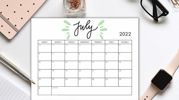 2022-2023 Agenda Printable Calendar Pages Hand Lettered - Etsy