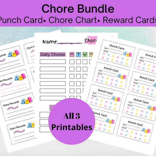 Young Kid Chore Chart - Etsy