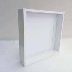 16x16 White 3d Shadow Box Frame: Deep Display With Mount - Etsy