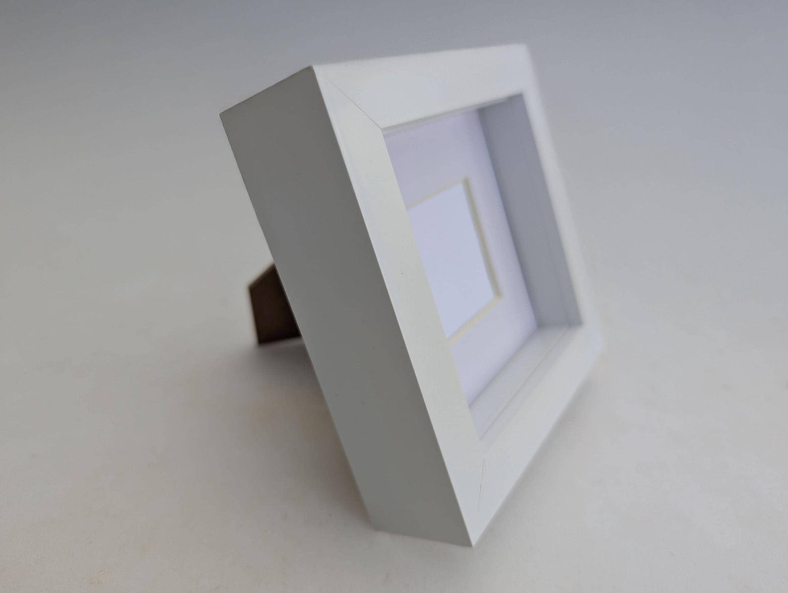 White 3d Box Photo Frame 4x4: Standing or Hanging Shadow Box - Etsy