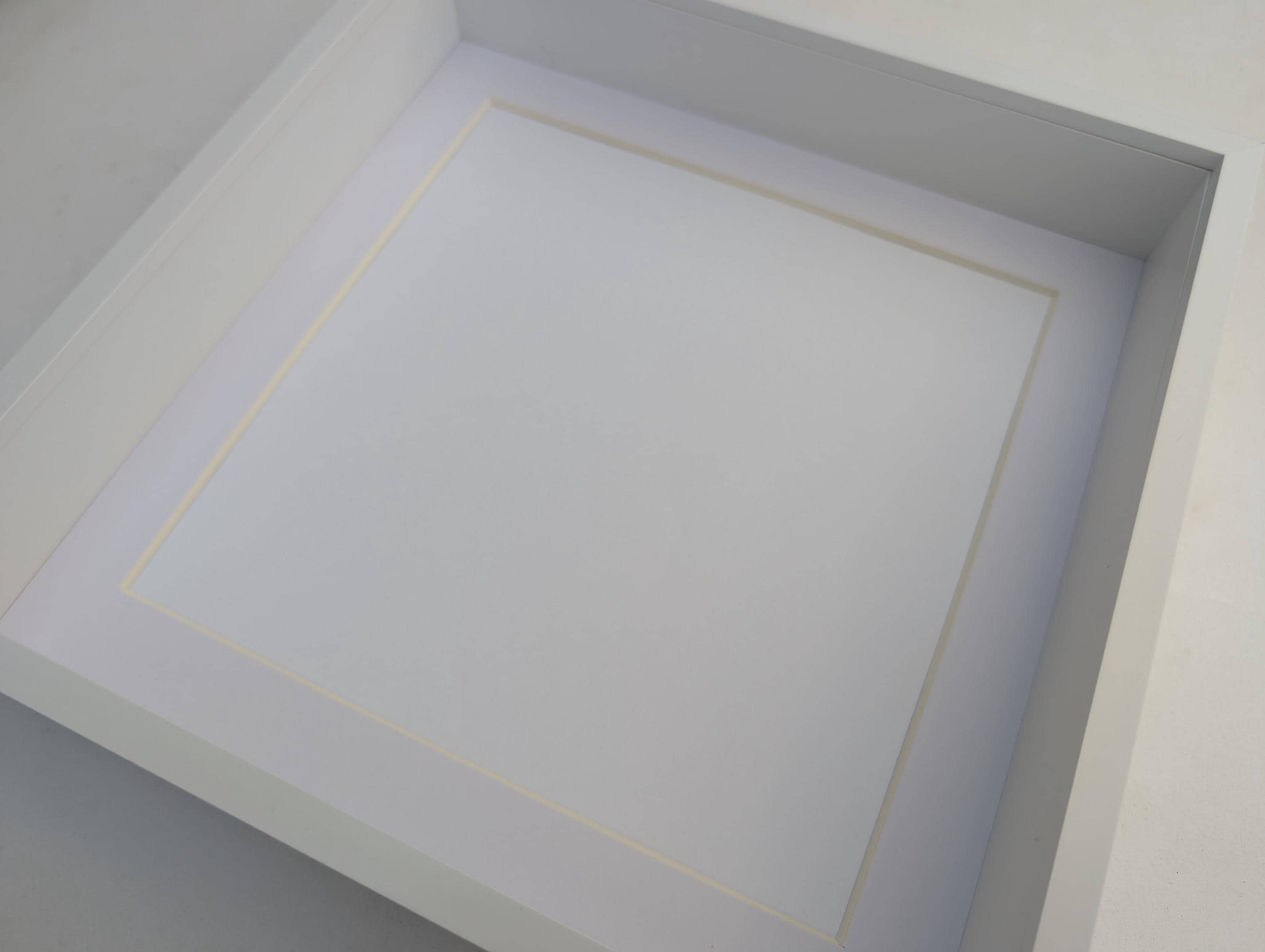 16x16 White 3d Shadow Box Frame: Deep Display With Mount - Etsy