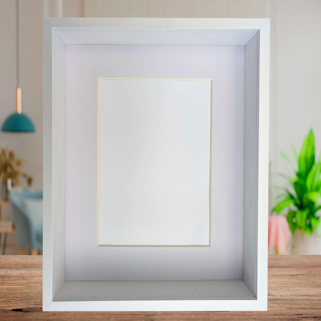 White 3d Deep Box Photo Frame: 8x10 Shadow Box Display - Etsy Australia