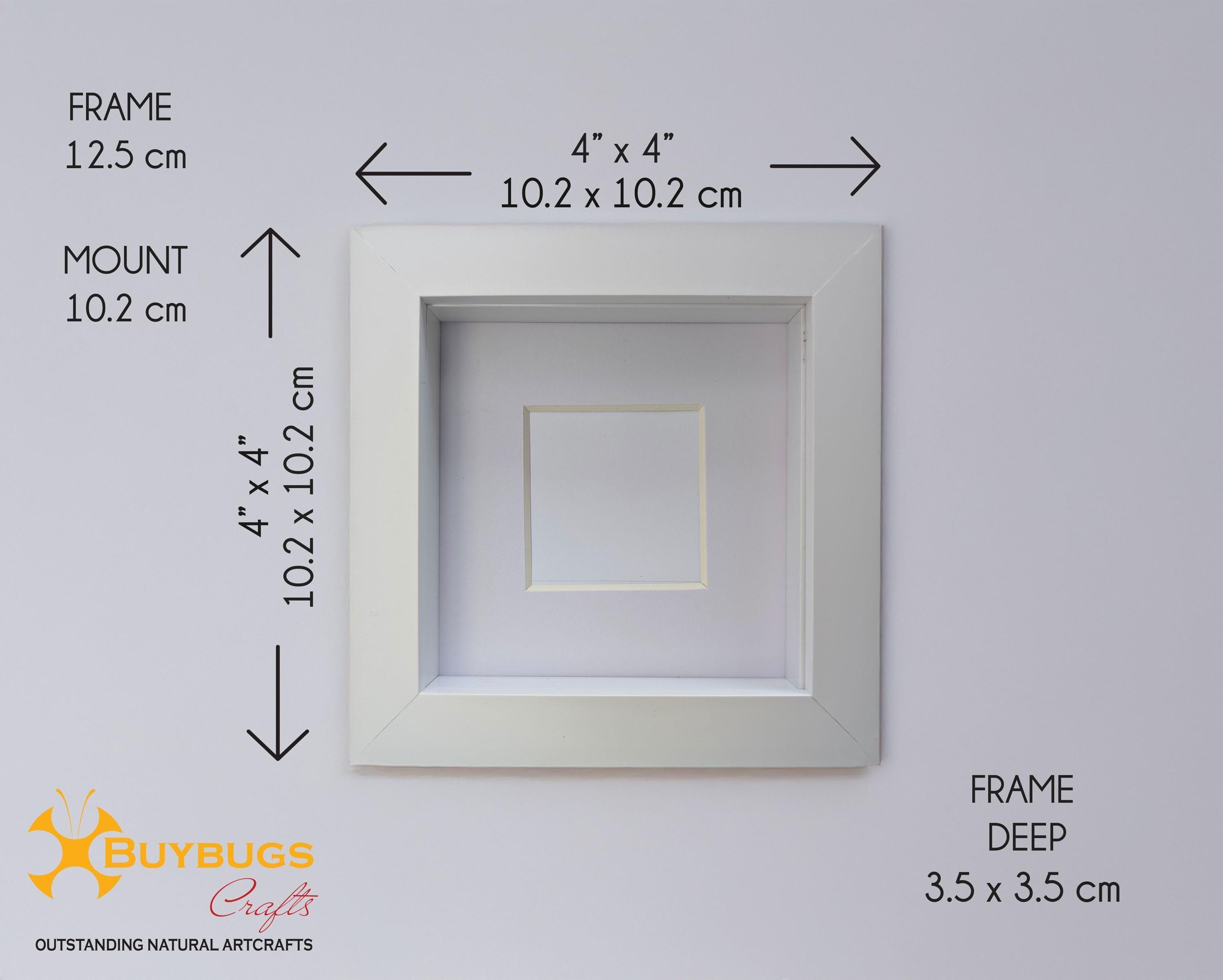 White 3d Box Photo Frame 4x4: Standing or Hanging Shadow Box - Etsy