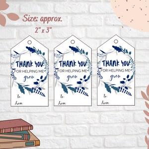 Printable Gift Tags for Teachers | Thank You Gift Tag | Teacher ...