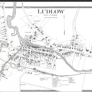 Ludlow, Vermont Vintage Map - Etsy
