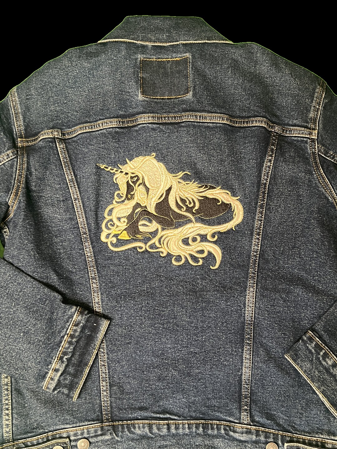 Unicorn Embroidered Levi’s Jacket, - Etsy