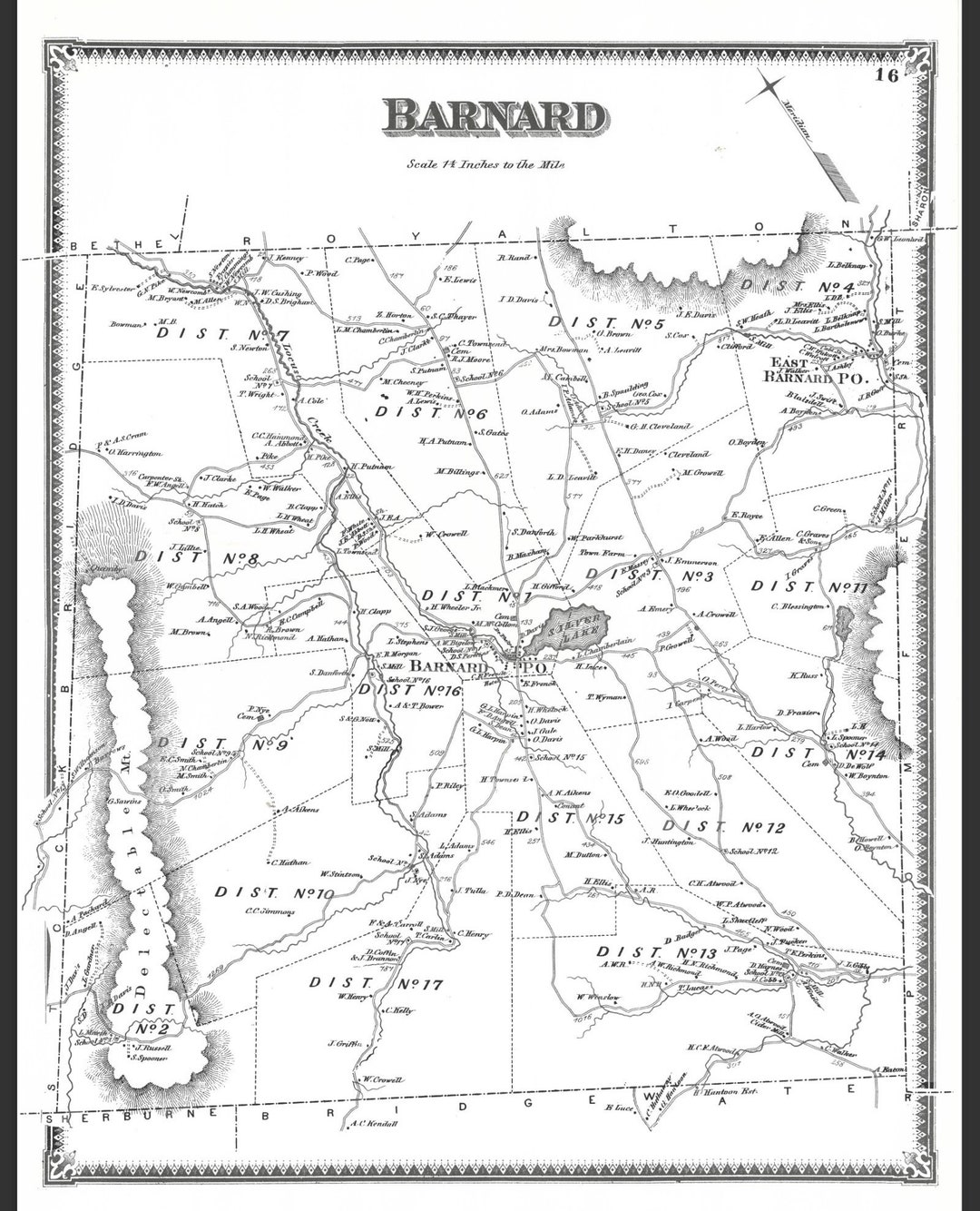 Barnard, Vermont Vintage Map - Etsy