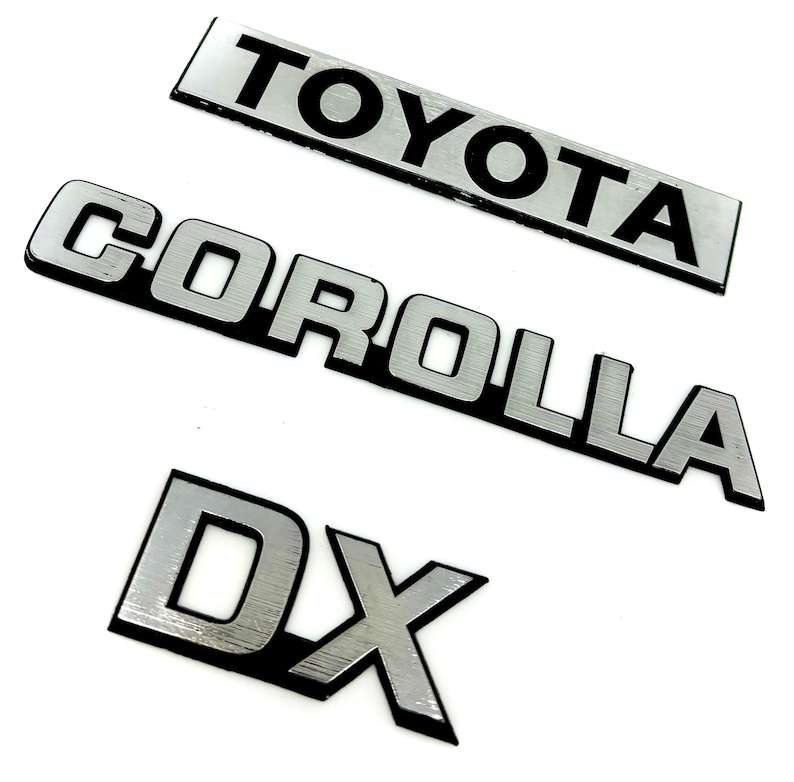 Toyota Corolla DX Emblem Set of 3 Piece Handmade Die Cast - Etsy
