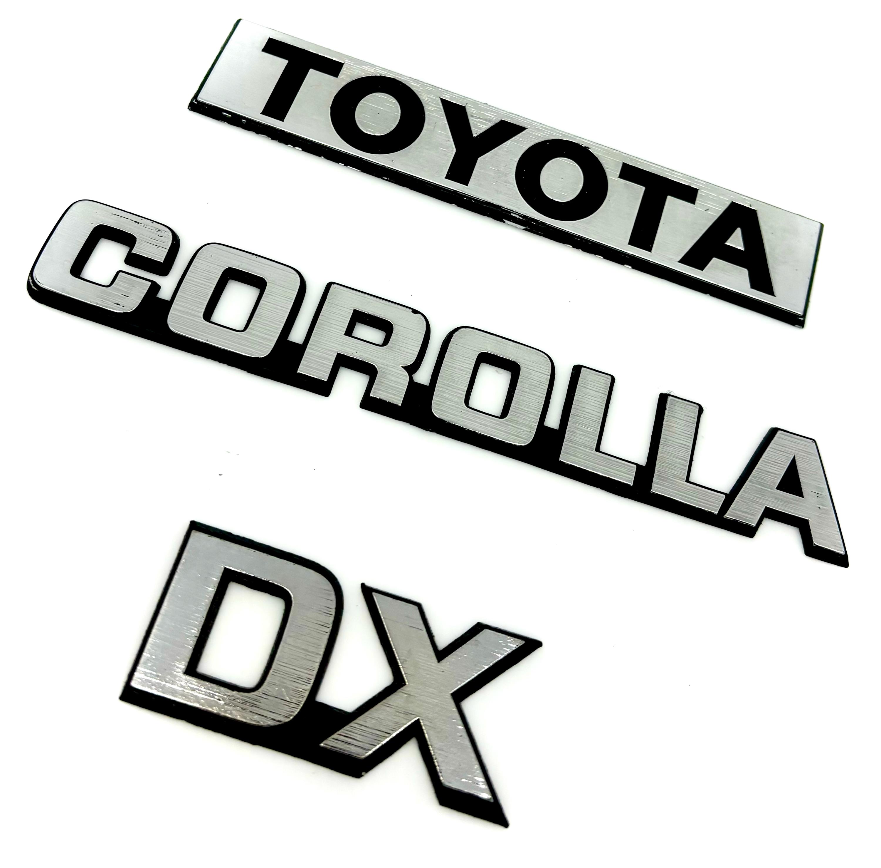Toyota Corolla DX Emblem Set of 3 Piece Handmade Die Cast - Etsy