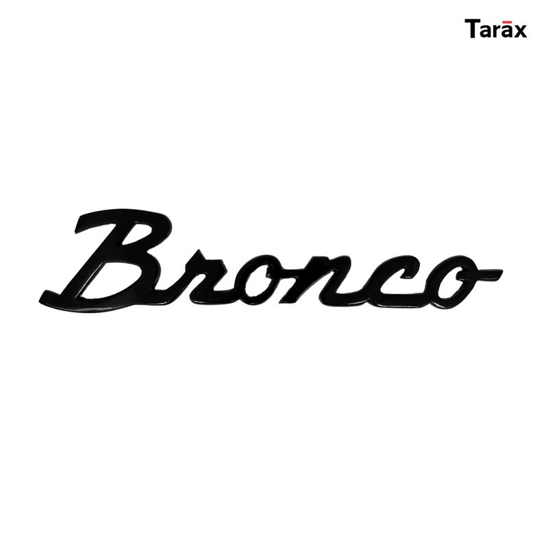 Pair of Classic Script Bronco Emblems | Chrome, Black, Matte, Red ...