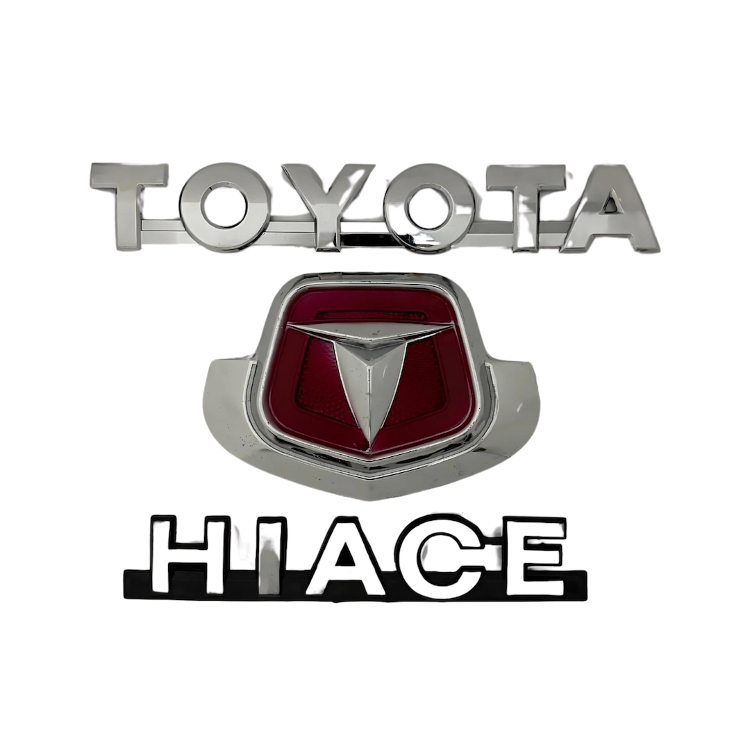 Handmade Toyota Hiace Emblem Set: Front & Rear Logo Badges (1977-78) - Etsy
