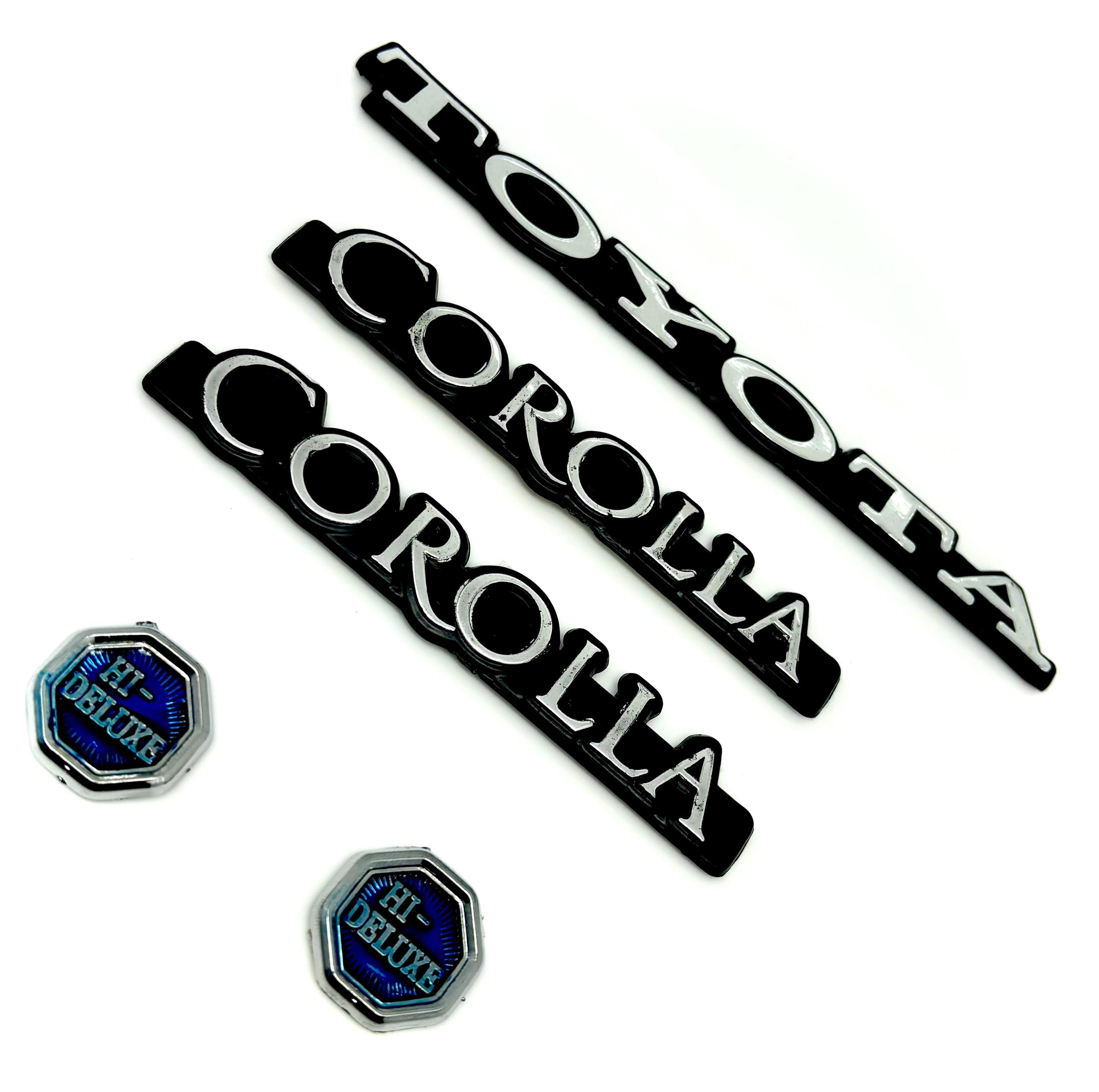 Toyota Corolla 1975 to 1987 Emblem Set of 5 Piece Handmade - Etsy