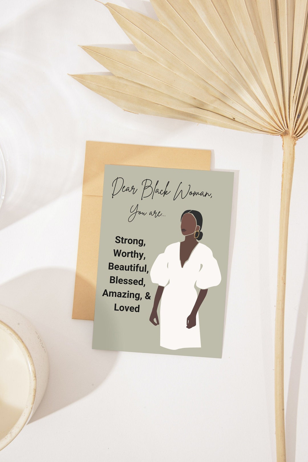 Black Greeting Card, Printable Card, Black Woman Affirmations, Last ...