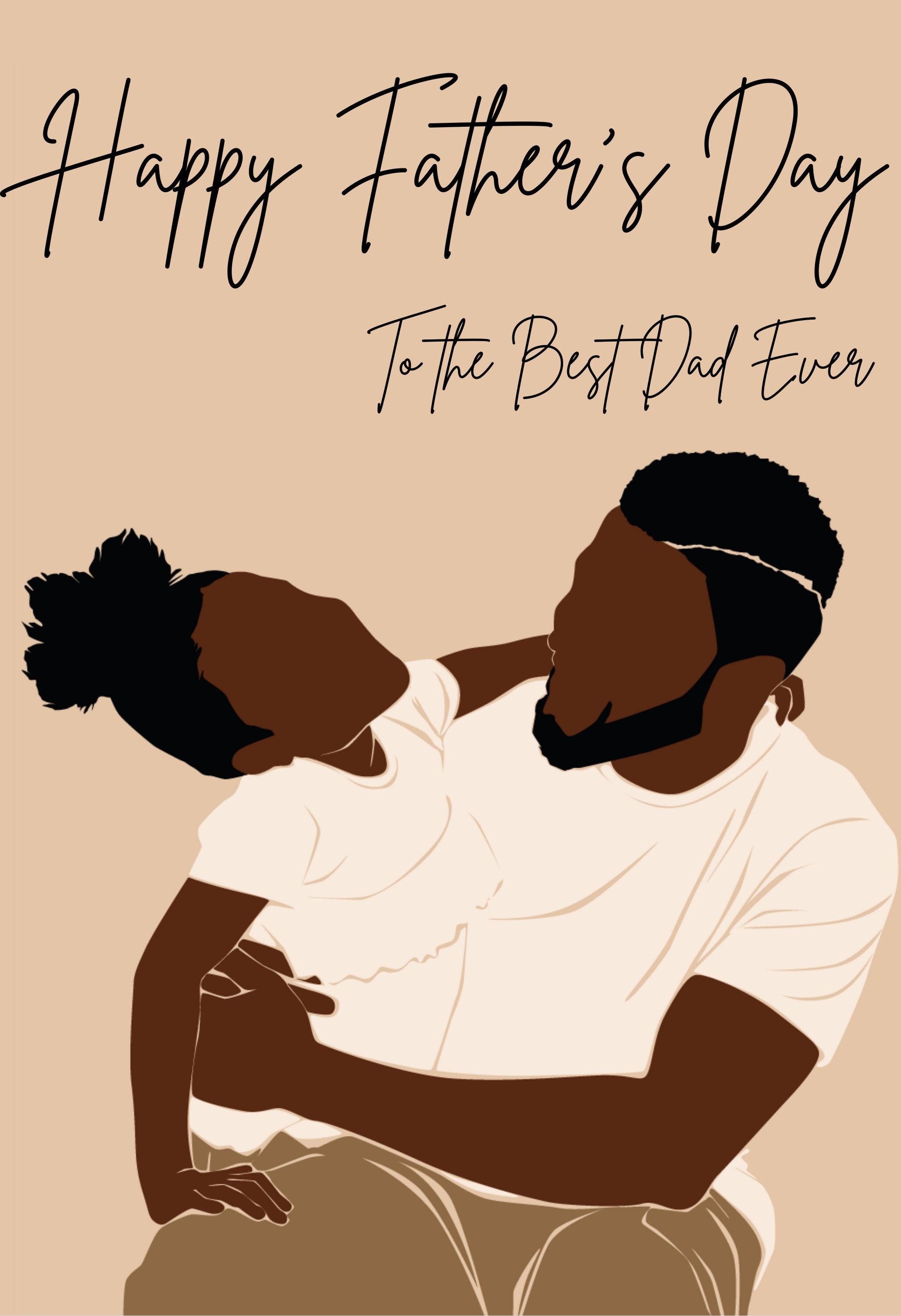 Black Father's Day Card, Printable Father's Day Card, African American ...