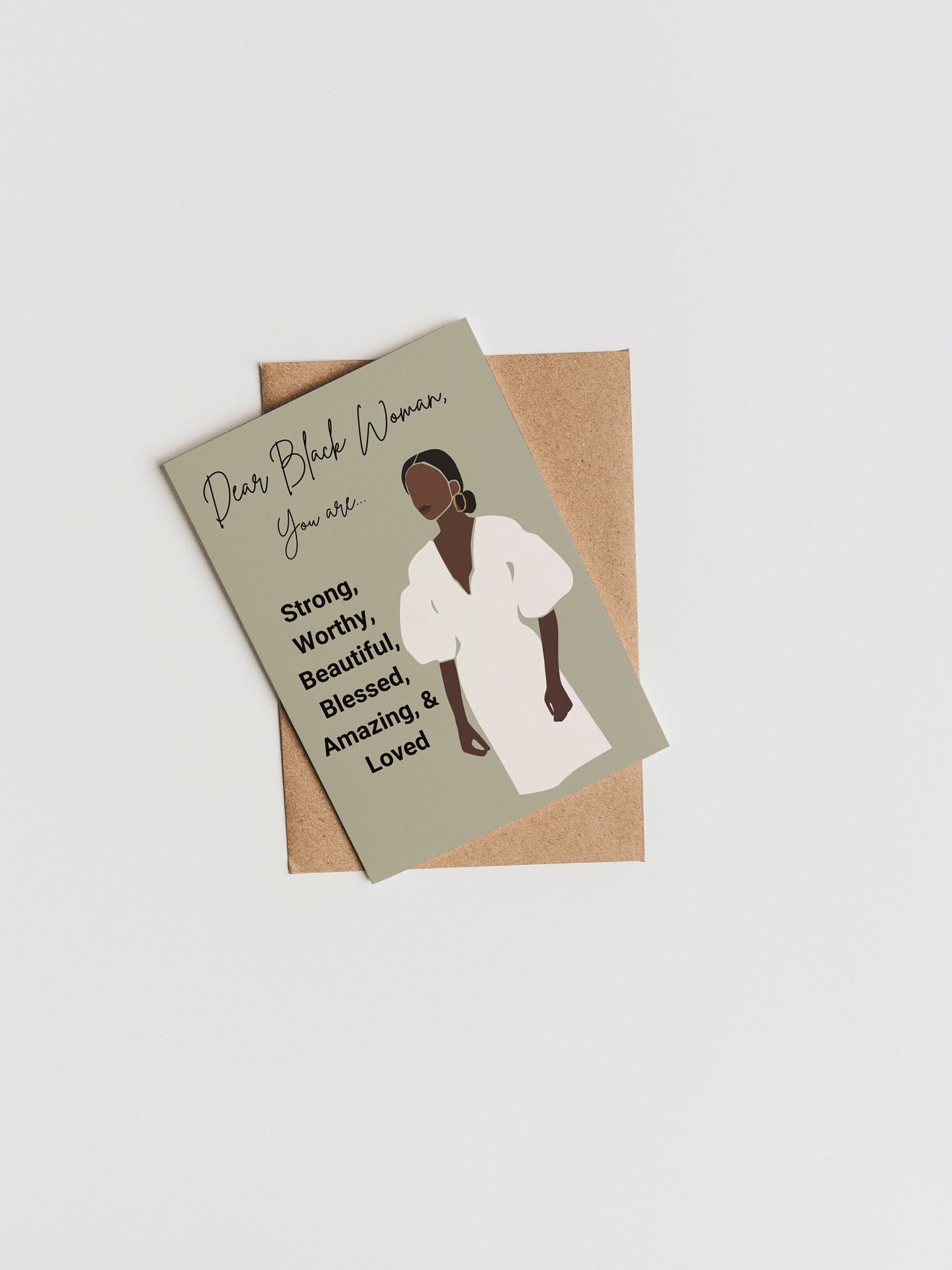 Black Greeting Card, Printable Card, Black Woman Affirmations, Last ...