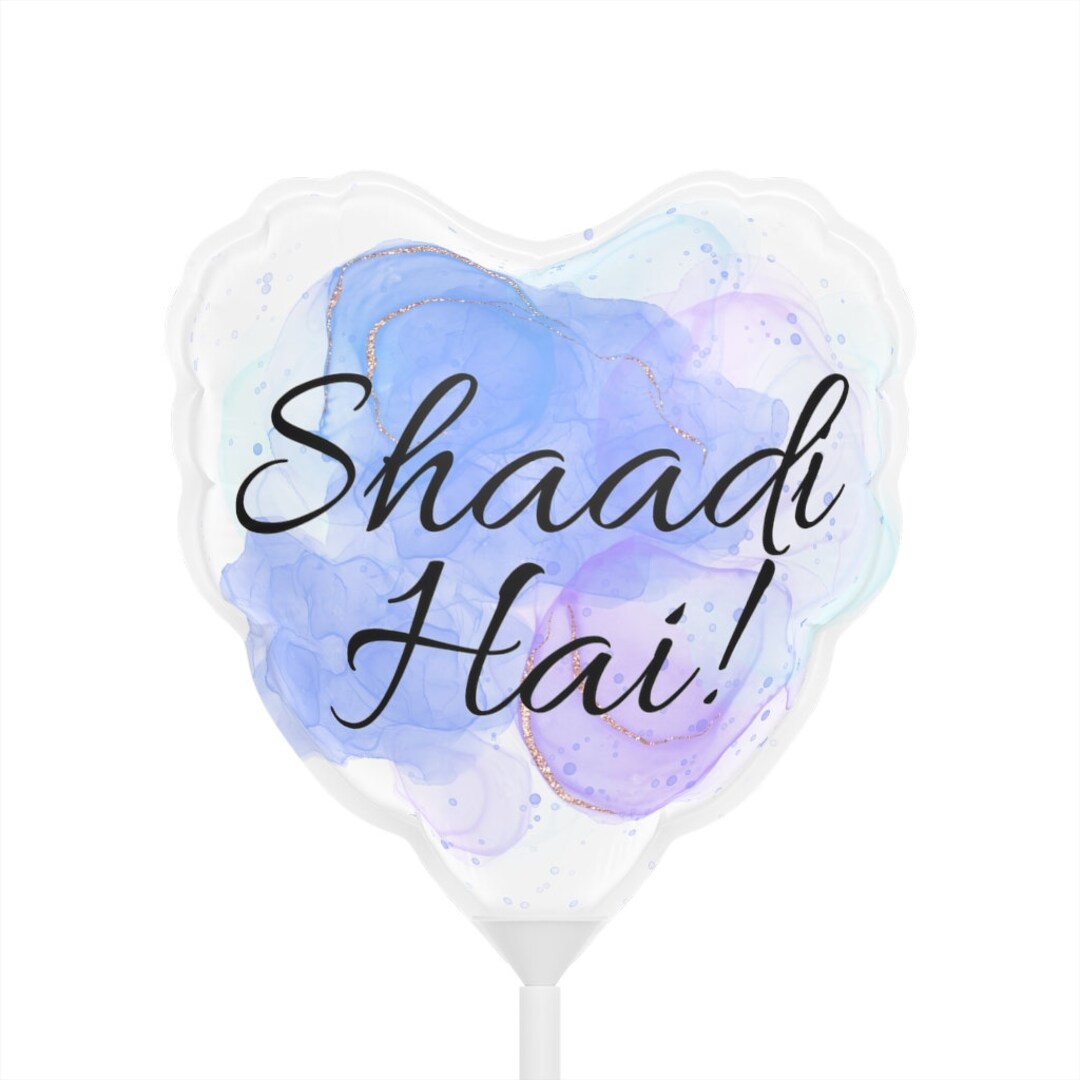 Shaadi Balloon Heart Shaped Balloon Small Mylar Nikkah Balloon 6" X 6 ...