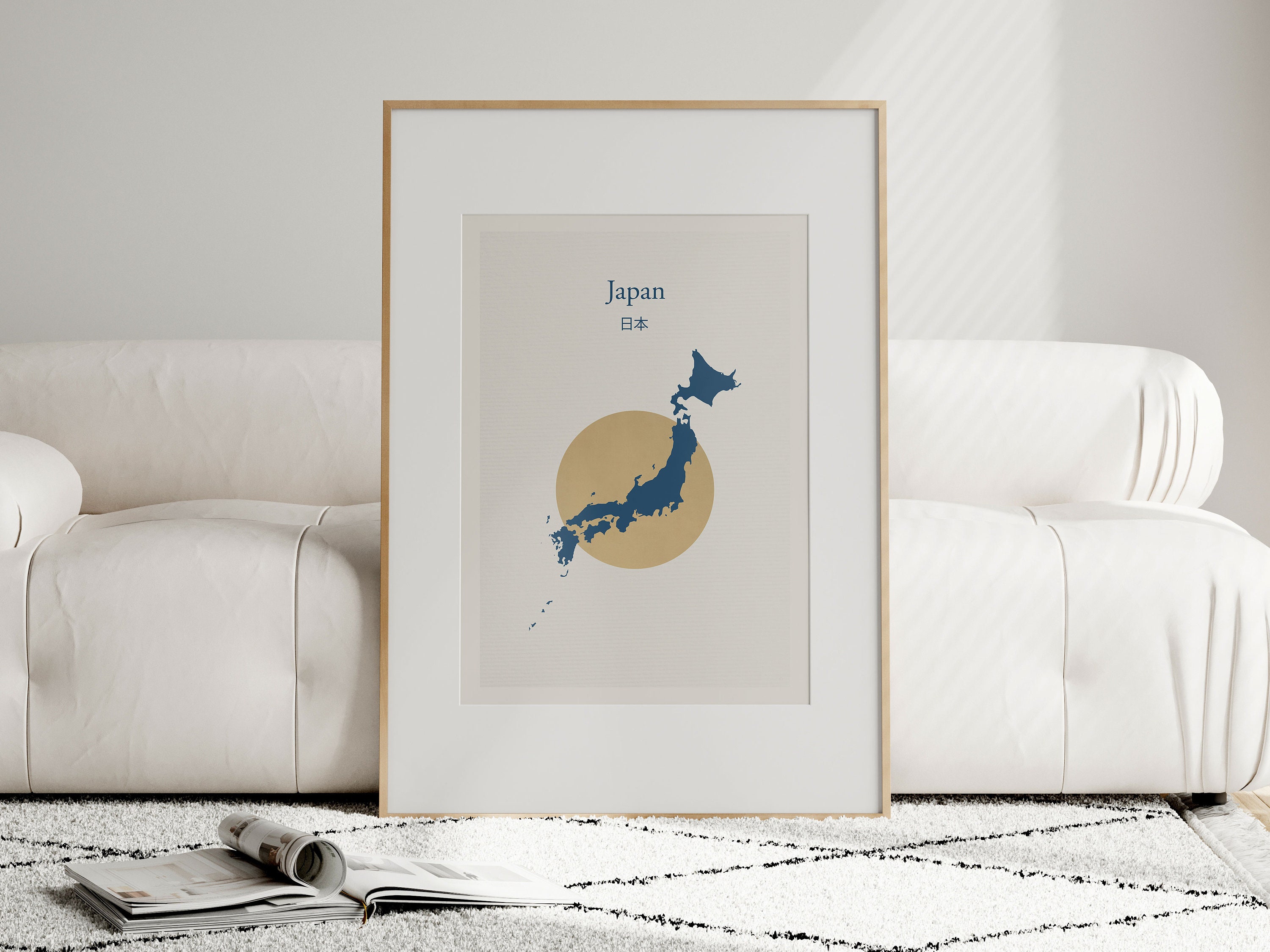 Japan Map Print | Japan Map Art | Printable | Digital Download - Etsy