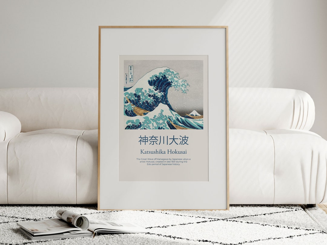 The Great Wave off Kanagawa Digital Print Download | Vintage Japanese ...