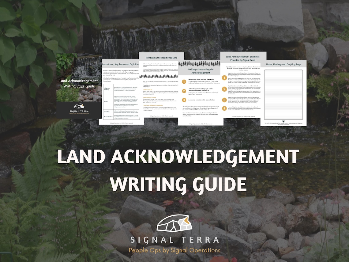 Land Acknowledgement Writing Guide | Educational Resource for Canadian ...