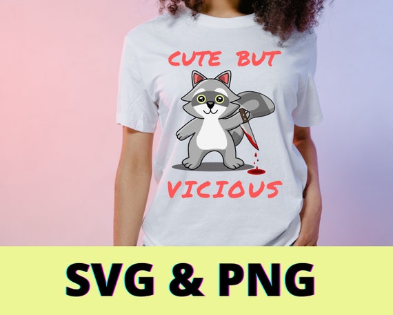 Cute but Vicious Racoon SVG & PNG Digital Download - Etsy
