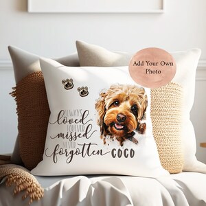 Personalised Dog Memorial Cushion, Pet Loss Gift, Dog Keepsake Pillow ...