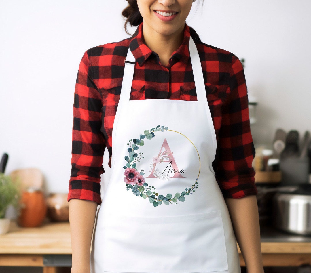 Floral Wreath Wedding Apron, Bridesmaid Tabard, Maid of Honour Gift ...