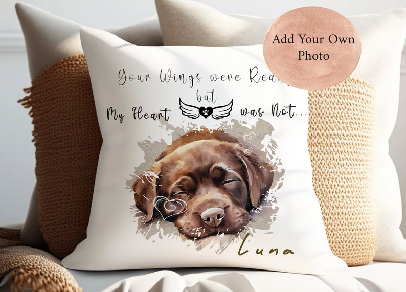 Personalized Dog Memorial Cushion, Pet Loss Sympathy Gift, Custom Photo ...