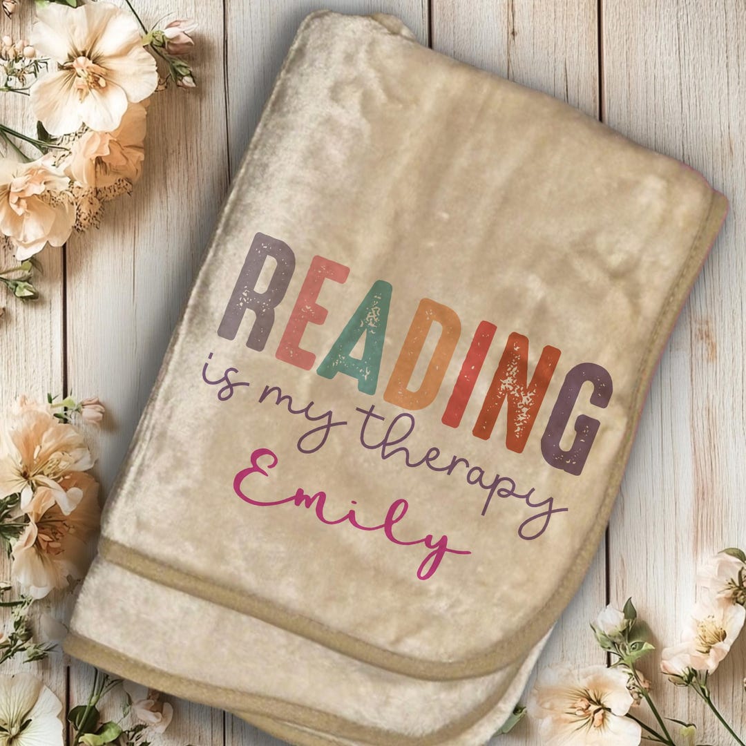 Personalised Large 150cm Reading Blanket With Quotes , Book Lovers Kids ...