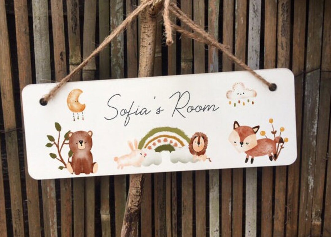 Personalised Boohoo Door Sign, Kids Bedroom Sign, Children's Door ...