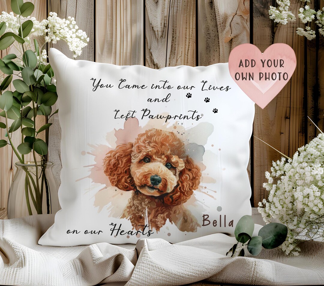 Custom Made Dog Memory Cushion, Personalised Pet Loss Gift With ...