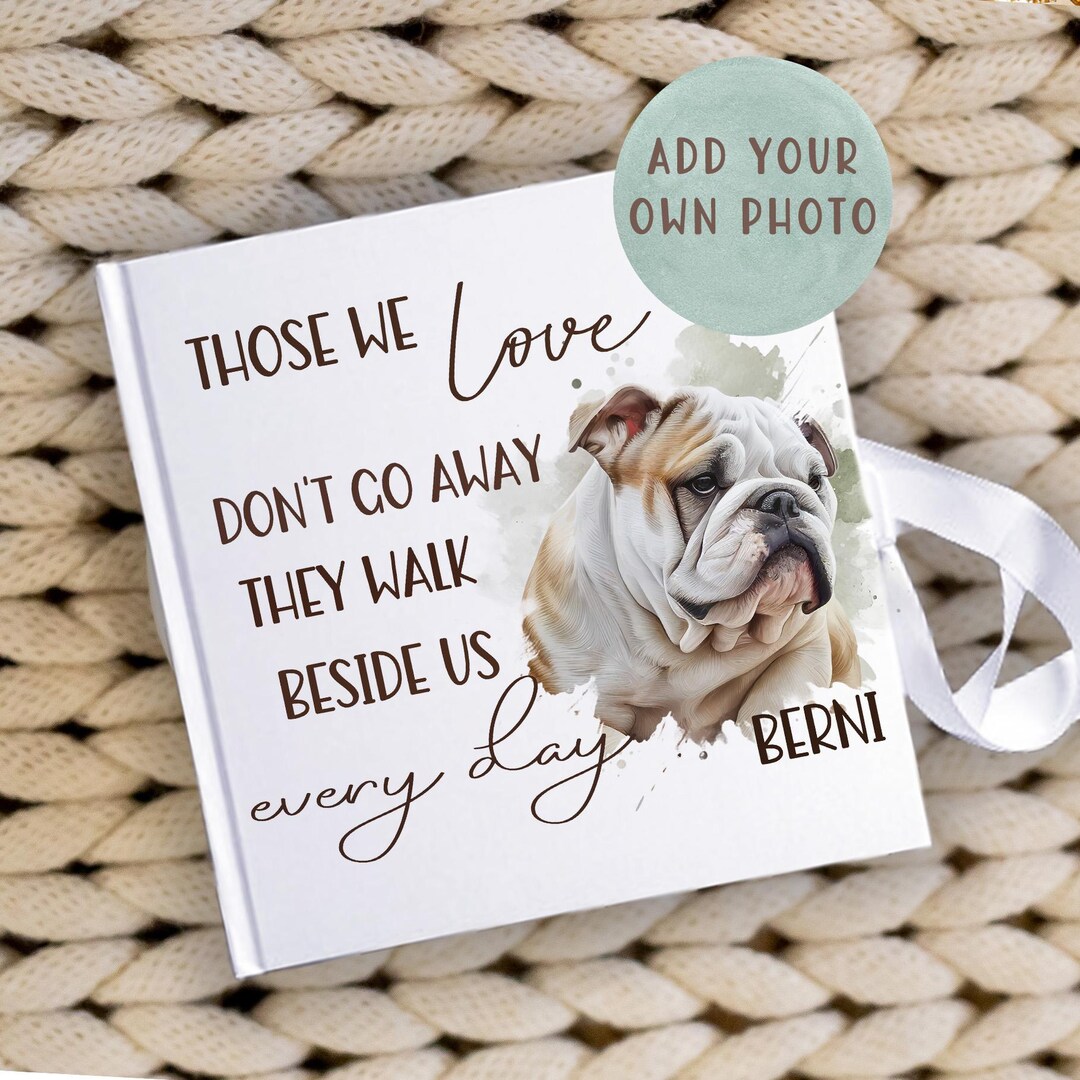 Personalised Dog Portrait Memorial Guest Book:8x8 Inches Hardcover ...