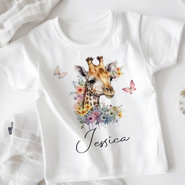 Giraffe Tee - Etsy