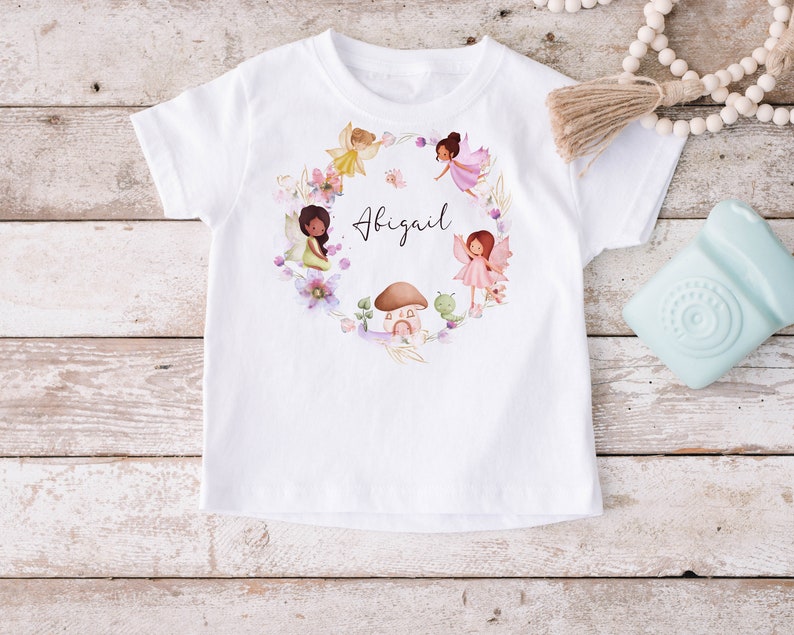 Personalised Fairy T-shirt Girl Princess T-shirt Girl Fairy - Etsy