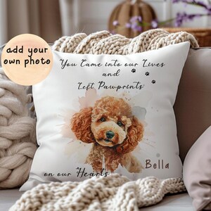 Custom Made Dog Memory Cushion, Personalised Pet Loss Gift With ...