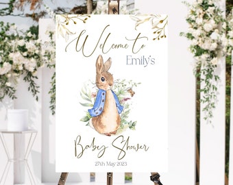Baby Shower Welcome Sign Peter Rabbit Baby Shower Printable - Etsy