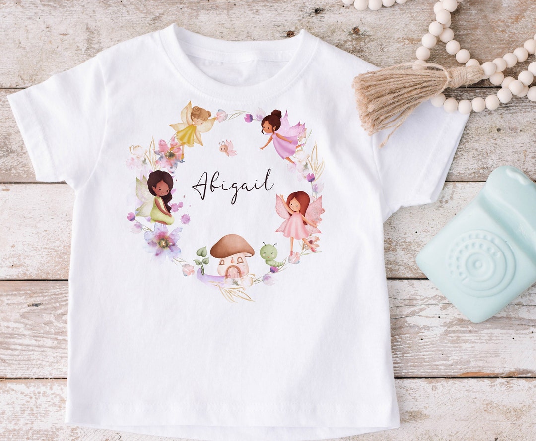 Personalised Fairy T-shirt Girl Princess T-shirt Girl Fairy - Etsy