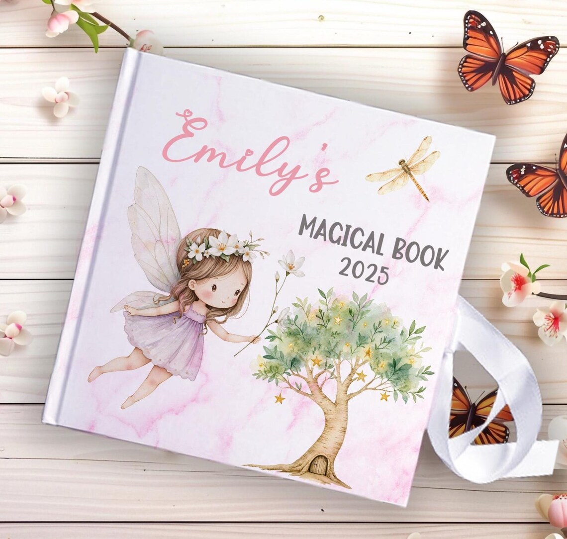 Personalised Magical Fairy Hard Cover Kids Note Book, Pink Theme ...