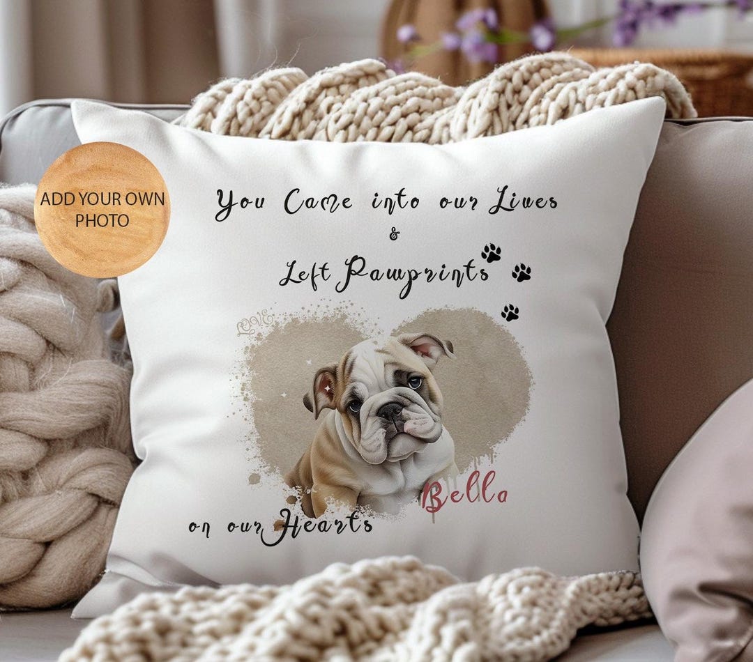 Custom Made Dog Memory Cushion, Personalised Pet Loss Gift, Dog ...