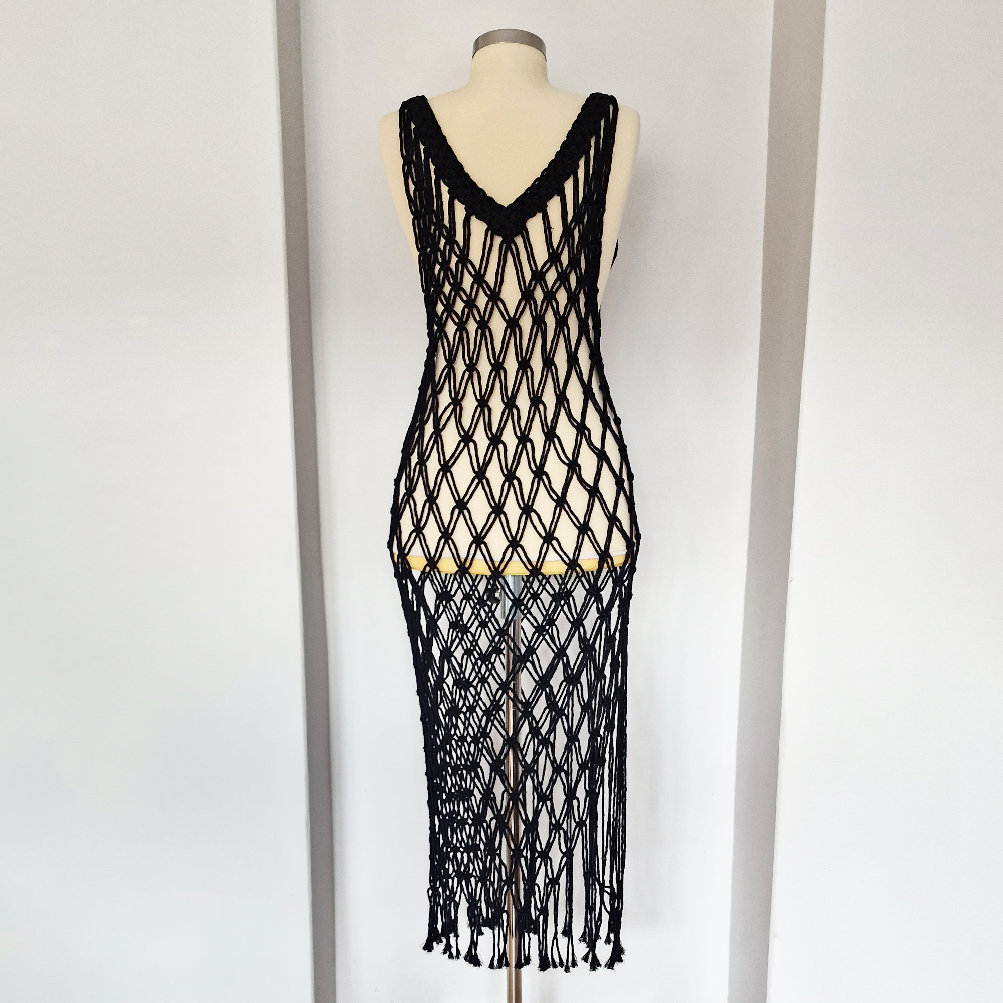 Macrame Dress Knitting Dress Long Macrame Dress Handmade - Etsy