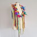 Rati Rainbow Macrame Skirt-cape, Tassel and Feather Skirt / Cape ...