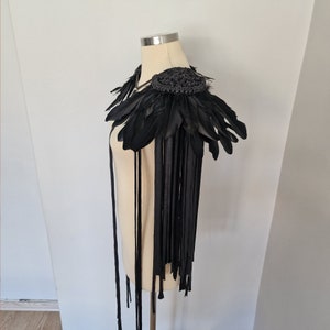 Fancy Macrame Shoulder Accessory With Feathers,epaulette Shoulder ...