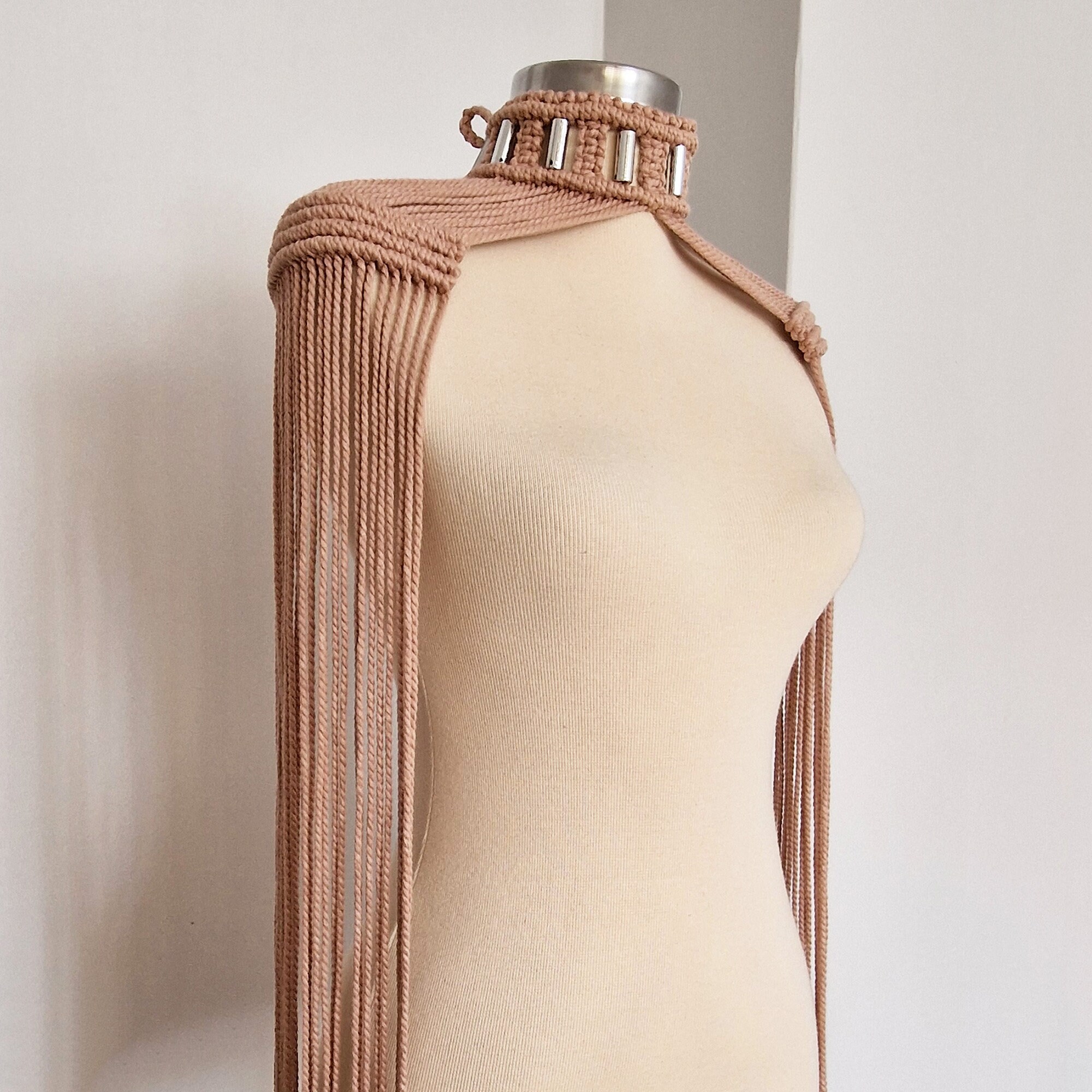 Themis Macrame Shoulder Accessories Shoulder Piece Tassel - Etsy