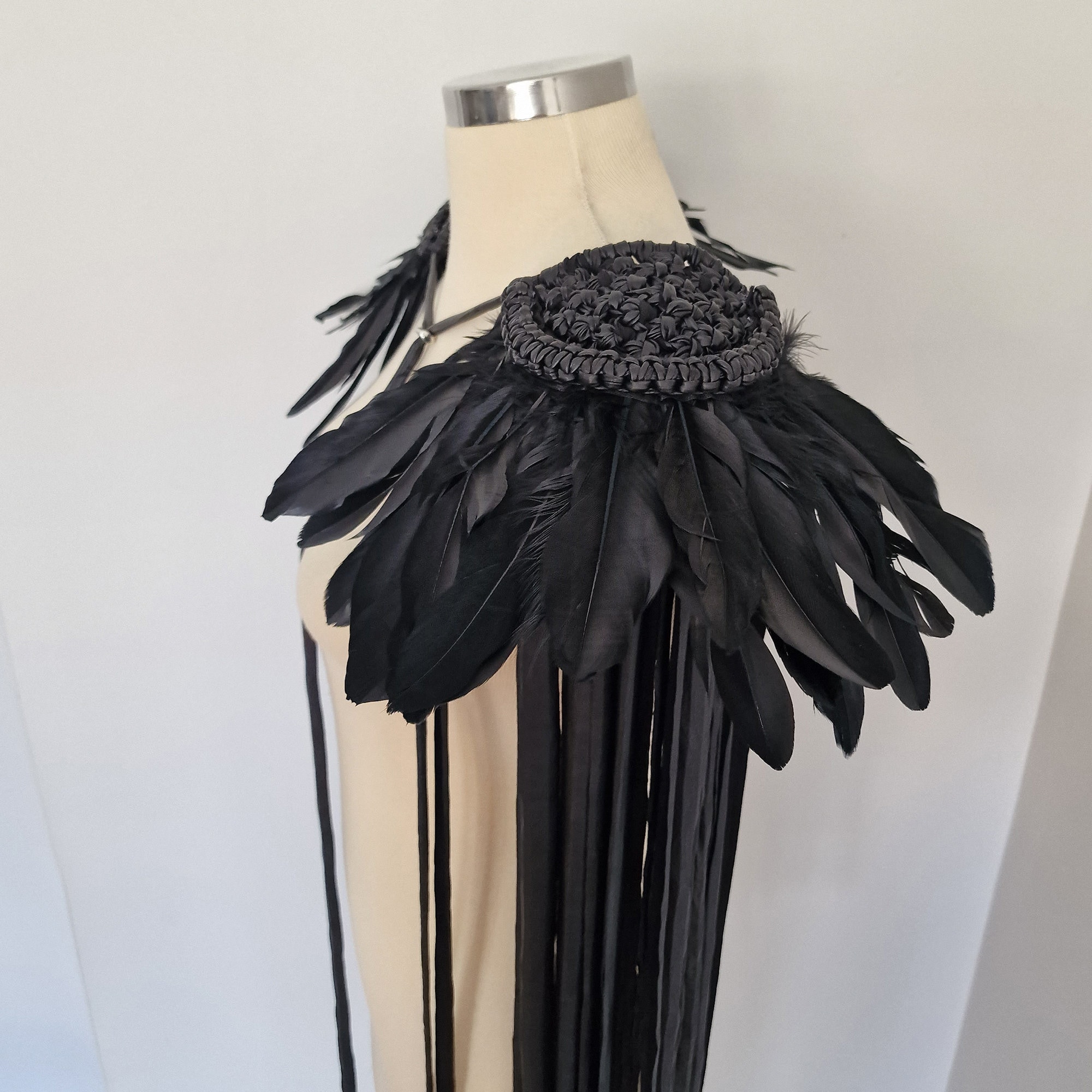 Fancy Macrame Shoulder Accessory With Feathers,epaulette Shoulder ...